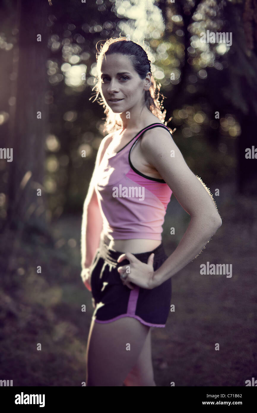 A runner poses hi-res stock photography and images - Alamy