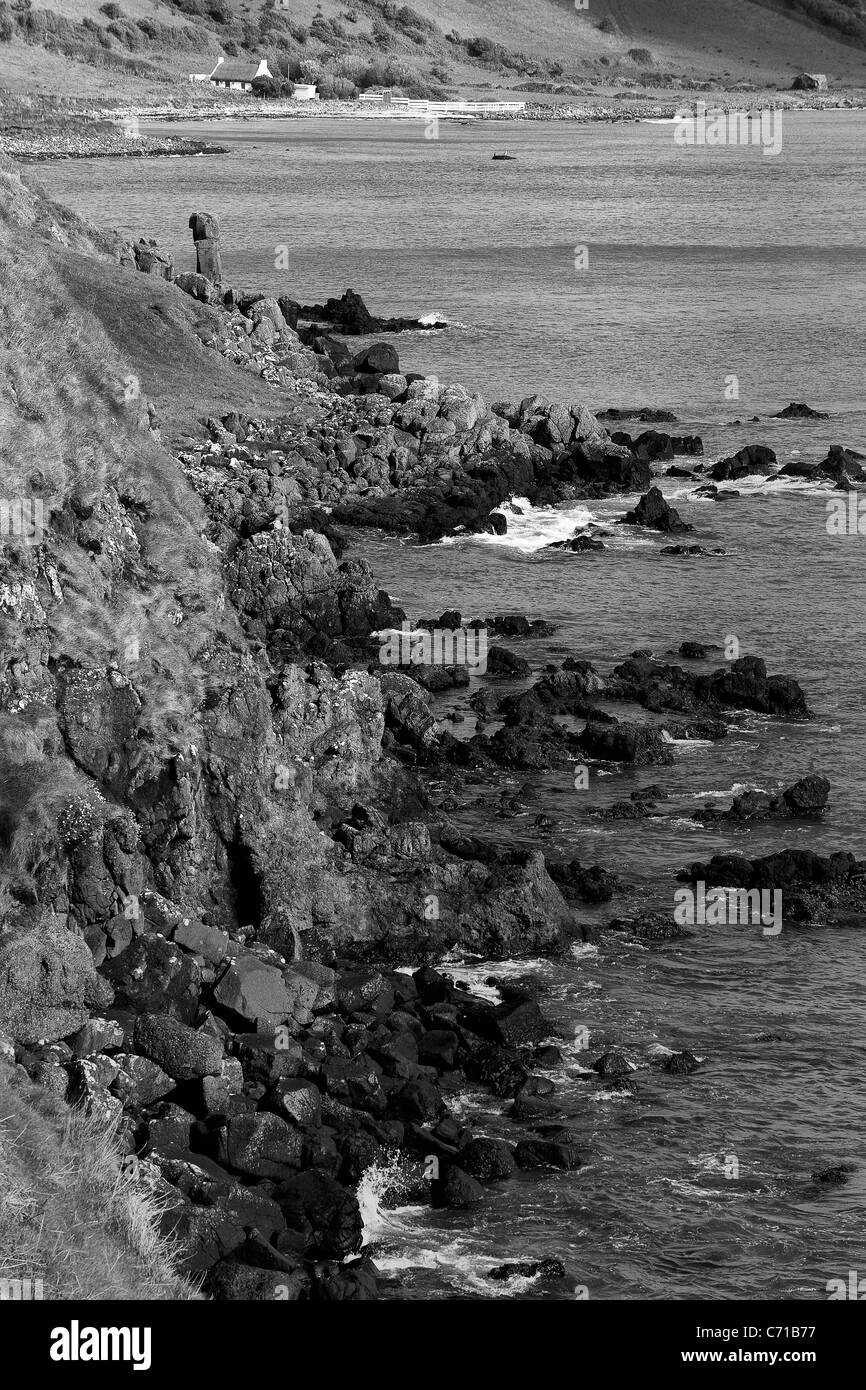 Looking towards the back shore from Blackhead Stock Photo - Alamy