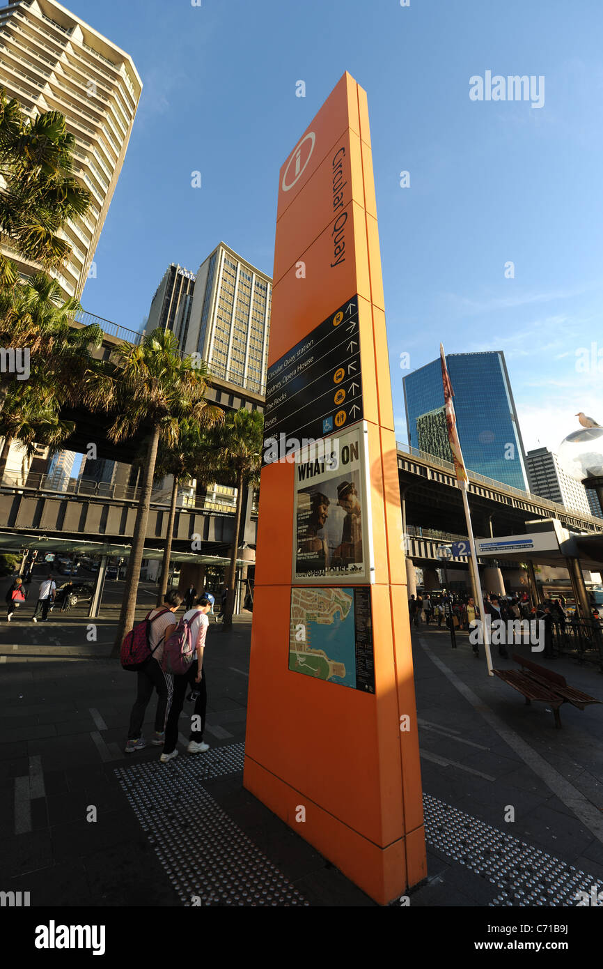 What´s On sign, Circular Quay, Sydney, New South Wales, Australia Stock ...