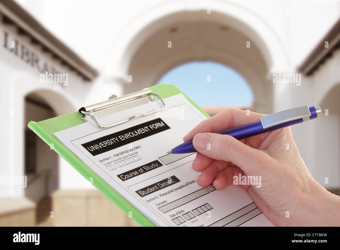 College application paper hi-res stock photography and images - Alamy