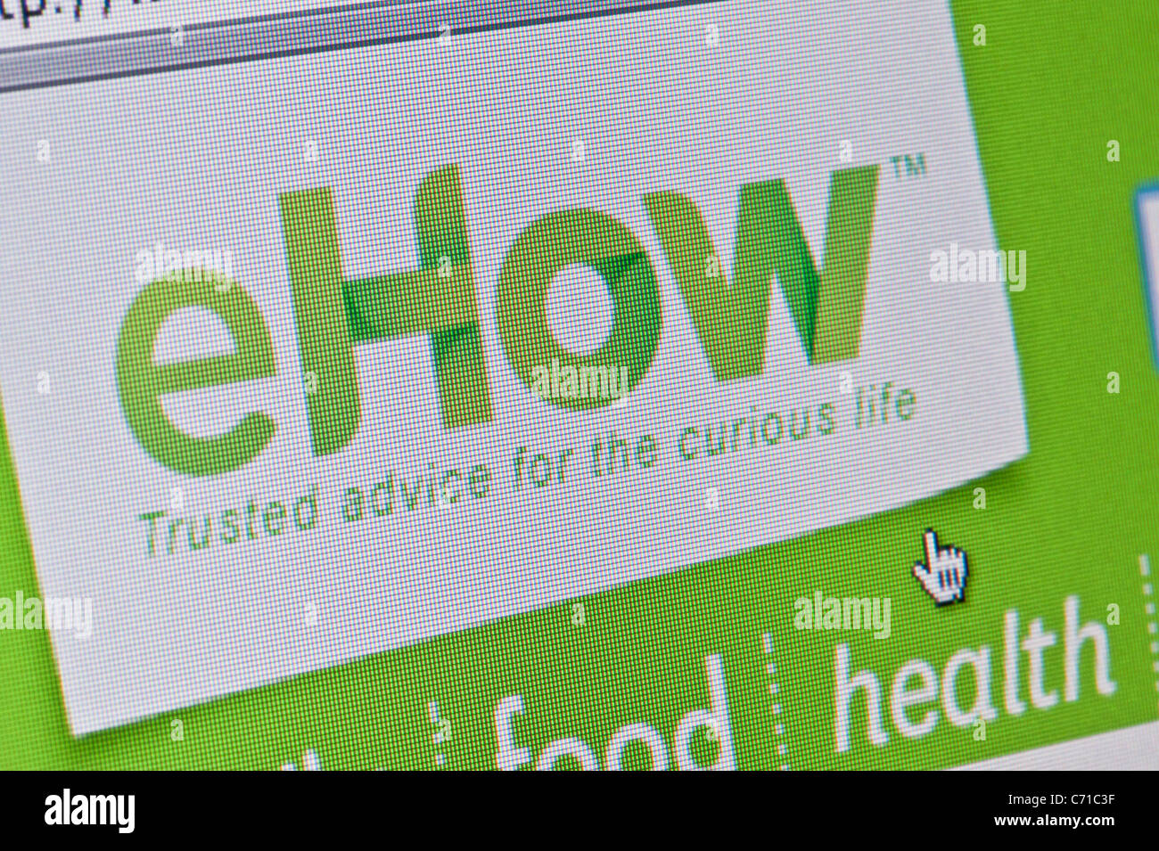 Close up of the eHow logo as seen on its website. (Editorial use only ...