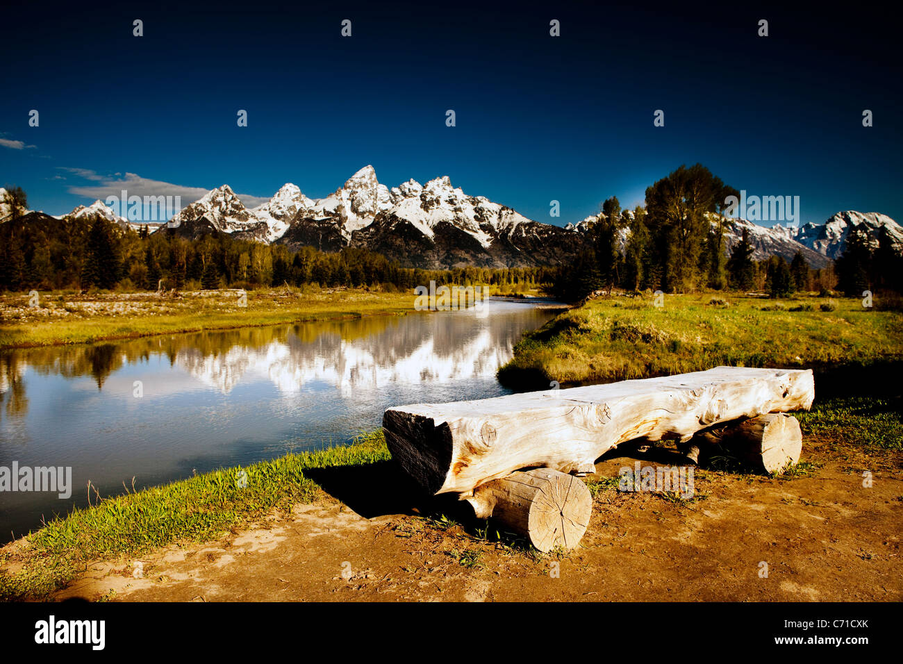 Grand Tetons in Jackson Hole Wyoming at sunrise Stock Photo - Alamy