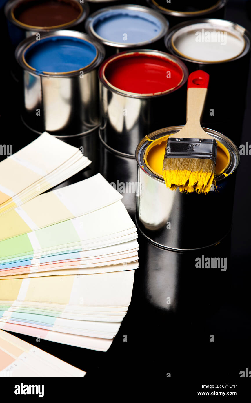 Can paint palette samples hi-res stock photography and images - Alamy