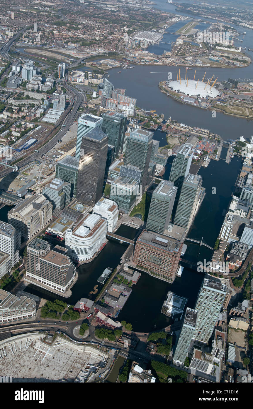 Aerial view of London Docklands Stock Photo - Alamy