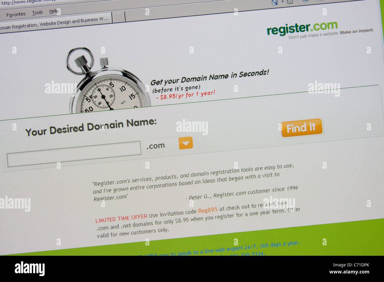 register domain name online Stock Photo - Alamy