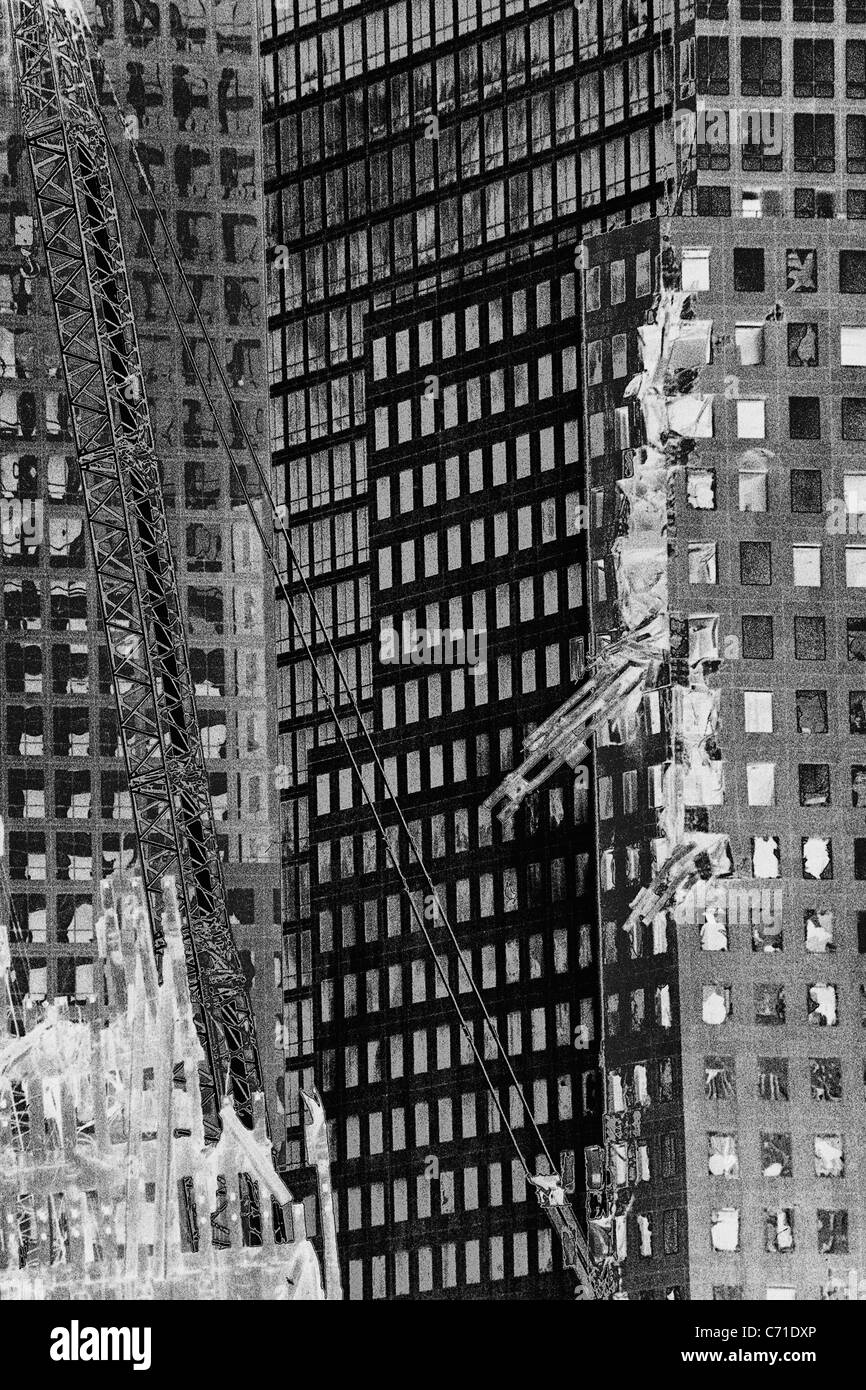 Damaged buildings near World Trade Center after 9/11 Stock Photo - Alamy