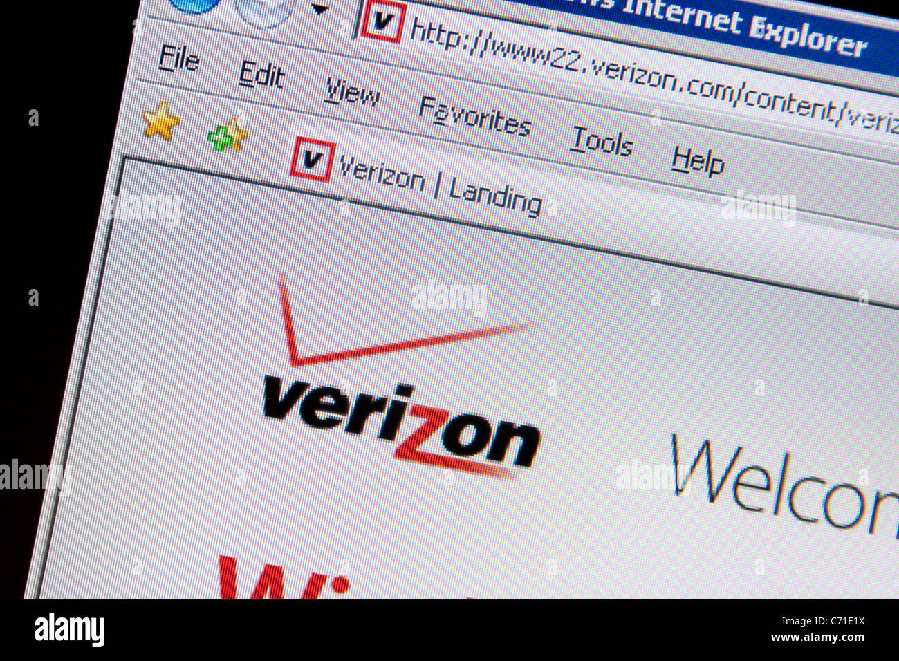 verizon wireless online website Stock Photo - Alamy