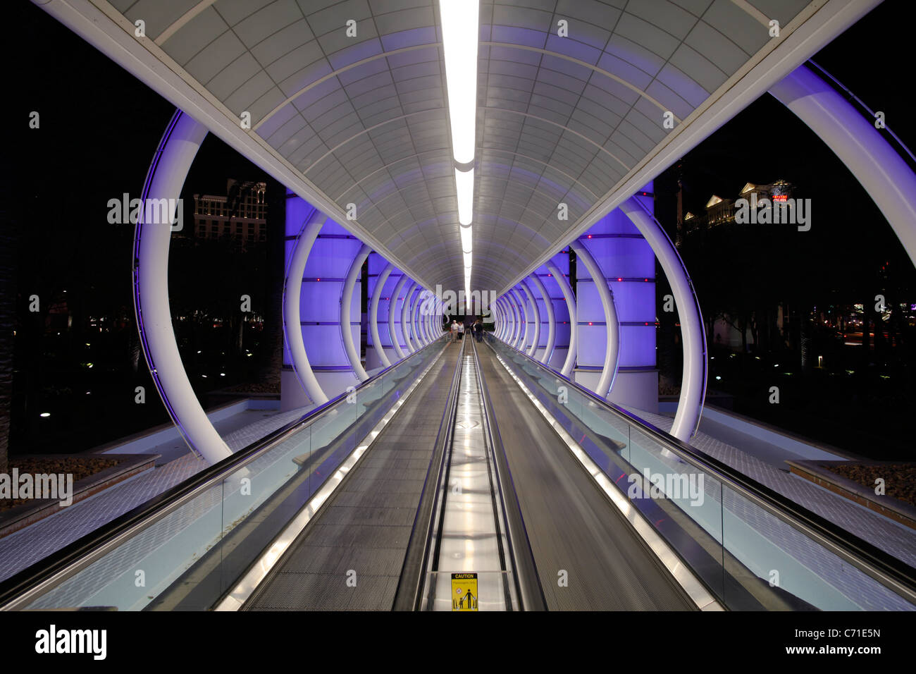 United States of America, Nevada, Las Vegas, The Moving Walkway to ...