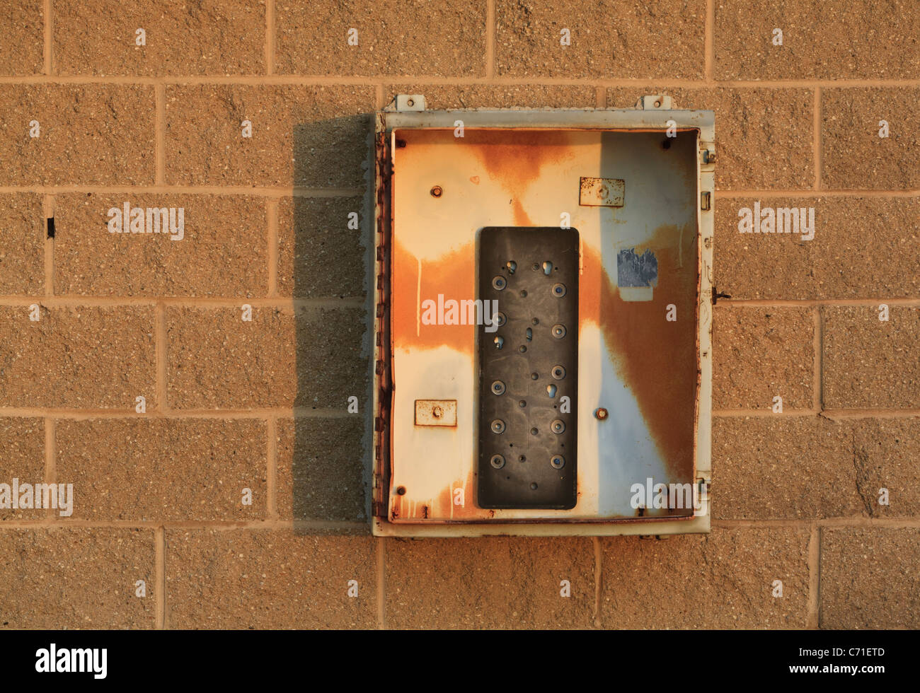 Case for outdoor pay telephone Stock Photo - Alamy