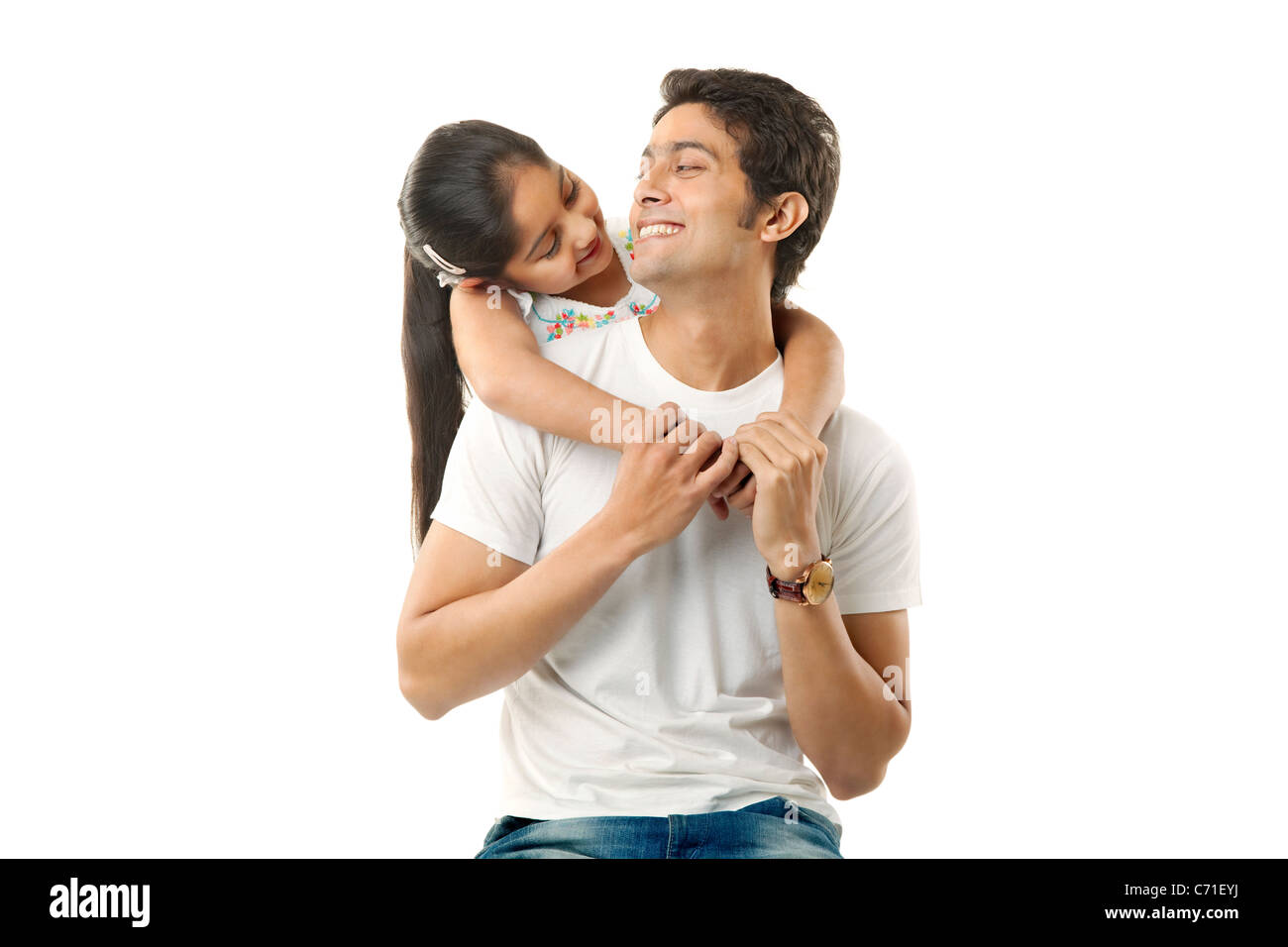 Wrapping arms around neck hi-res stock photography and images - Alamy