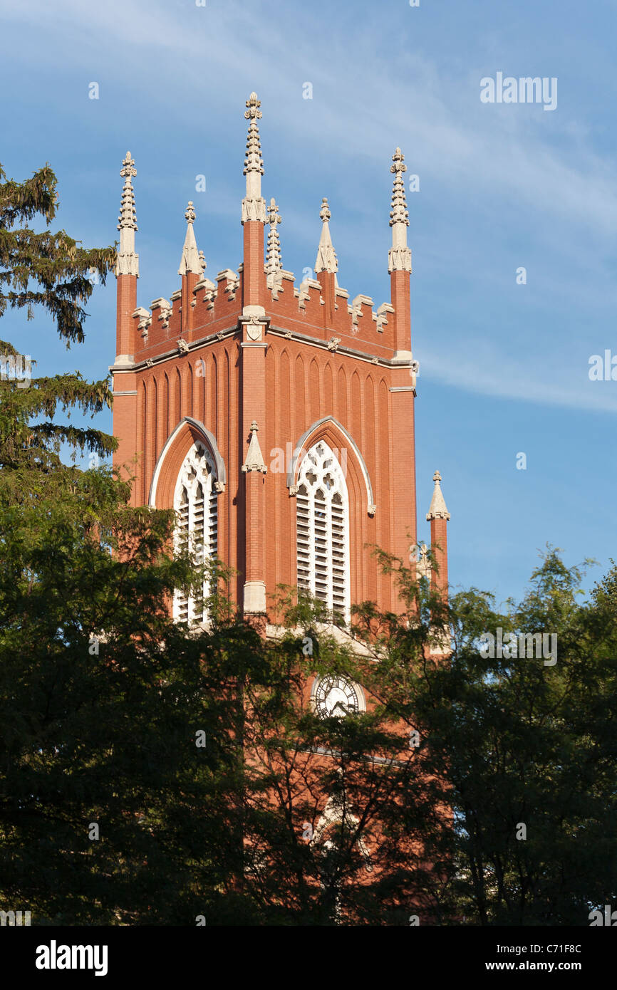 St. Paul's Anglican Church Tower. 1845 clock and bell tower of St Paul ...