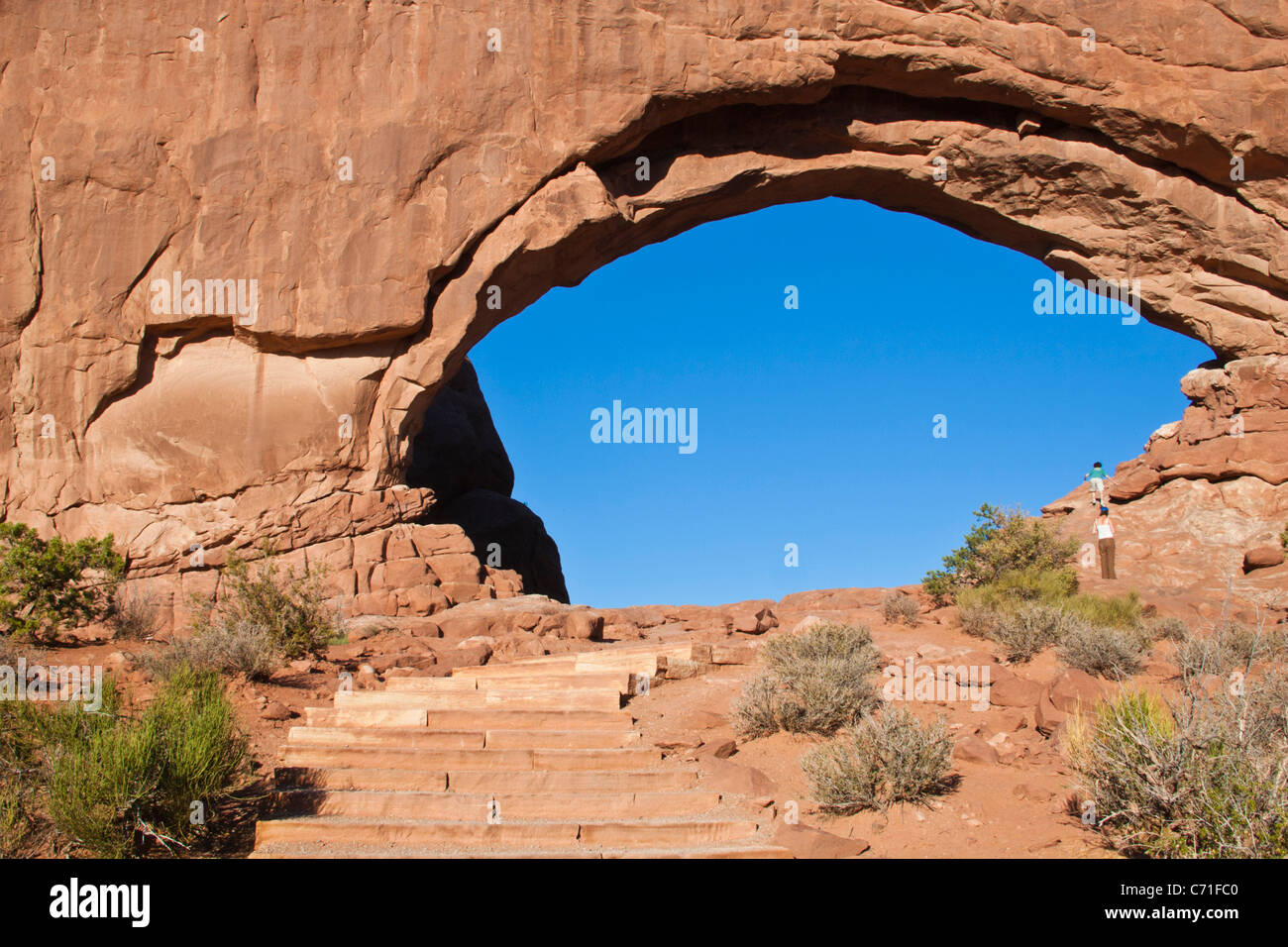 The North Window Arch in Arches National Park in Utah Stock Photo - Alamy