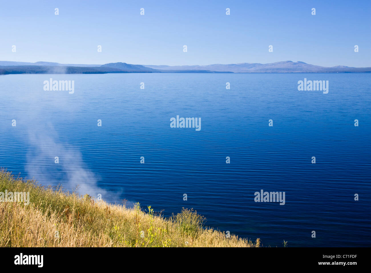 Yellowstone Lake is the largest body of water in Yellowstone National ...