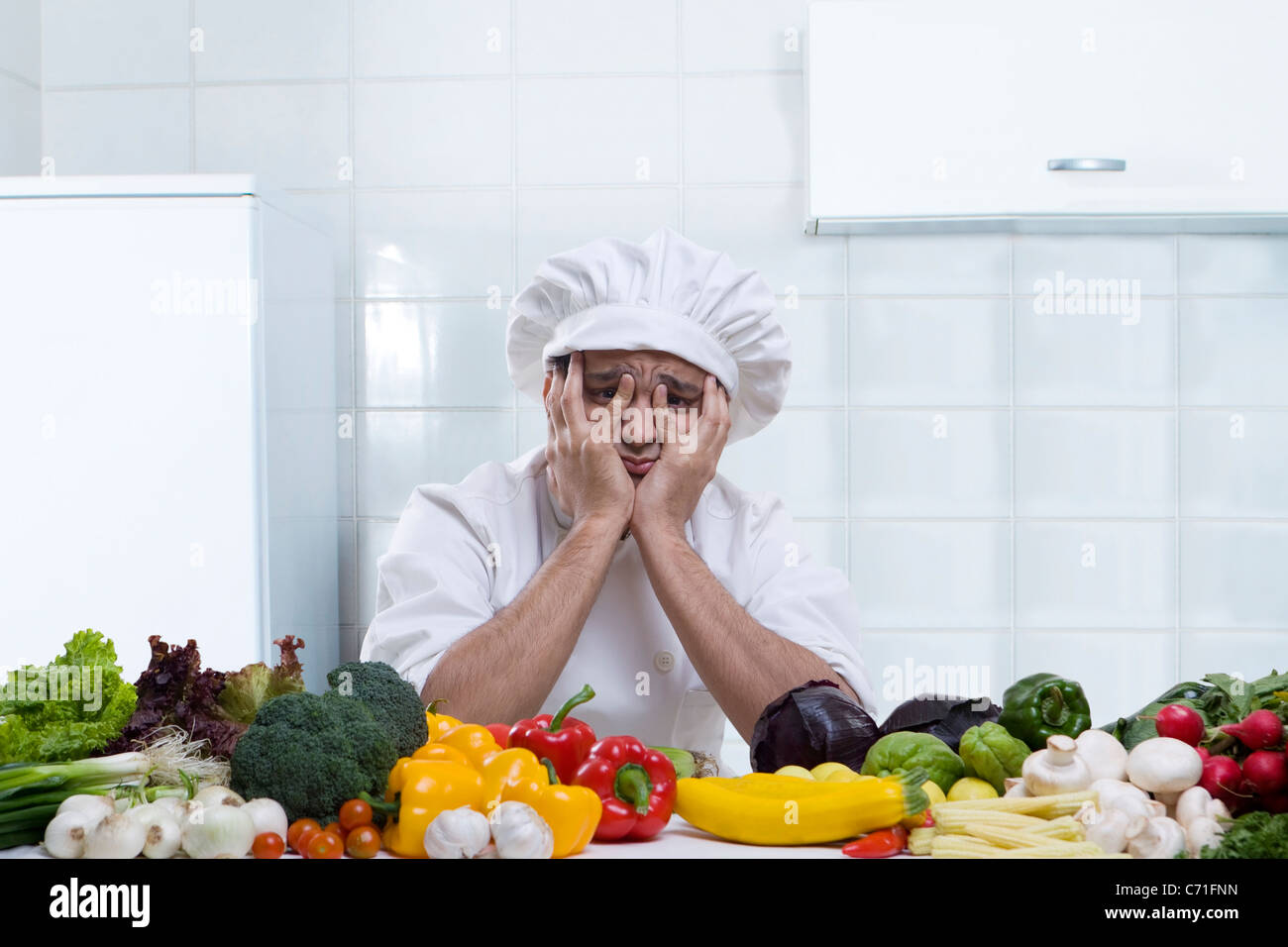 Chef getting frustrated Stock Photo - Alamy