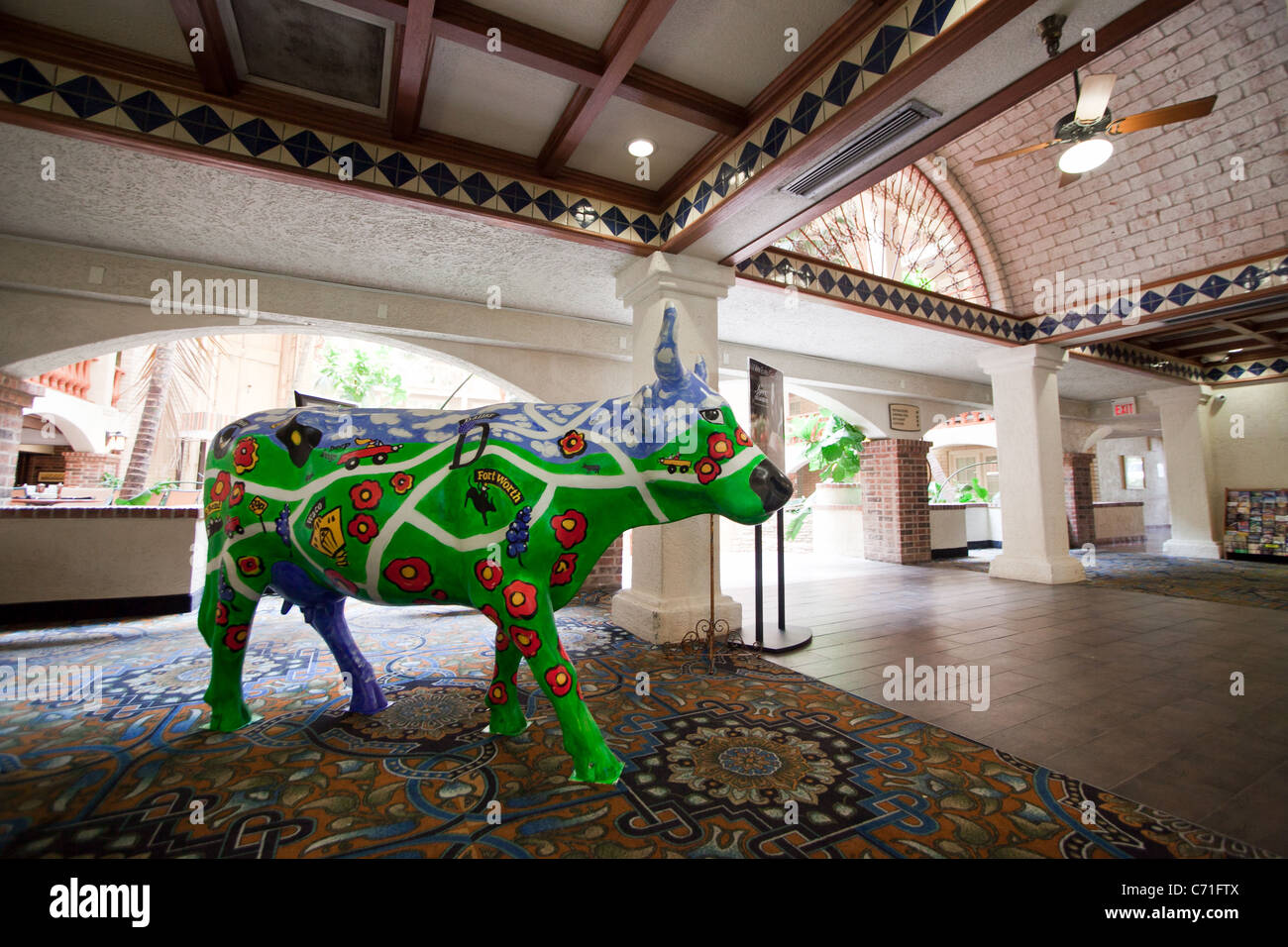 Austin Art Cow Parade - Tourism Cow - Austin, Texas 2011 Stock Photo ...