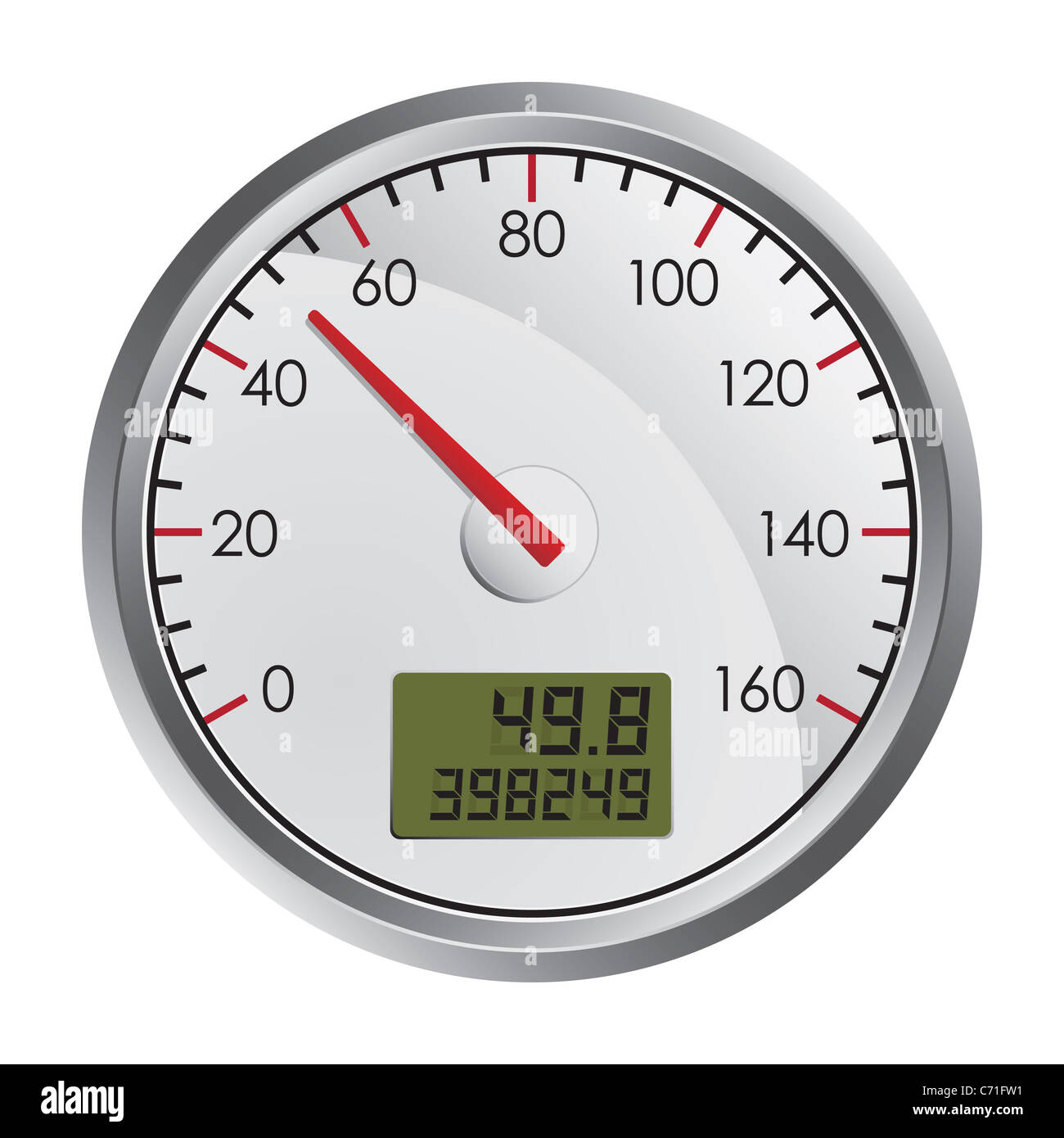 Speedometer Isolated on White Background Stock Photo - Alamy