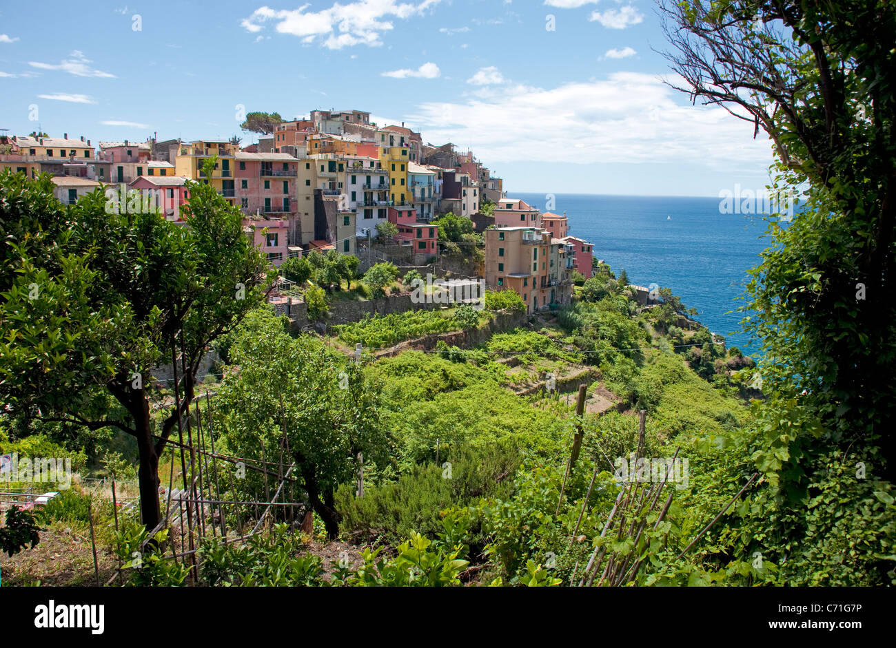 The village Corniglia, National park Cinque Terre, Unesco World ...