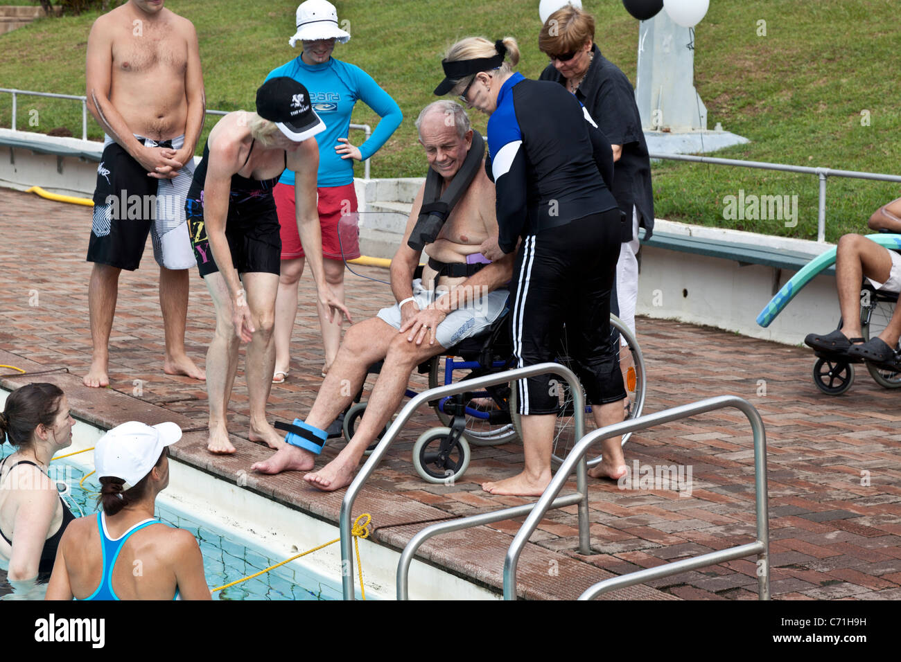 Acquired brain injury patients with disabilities participate in an ...