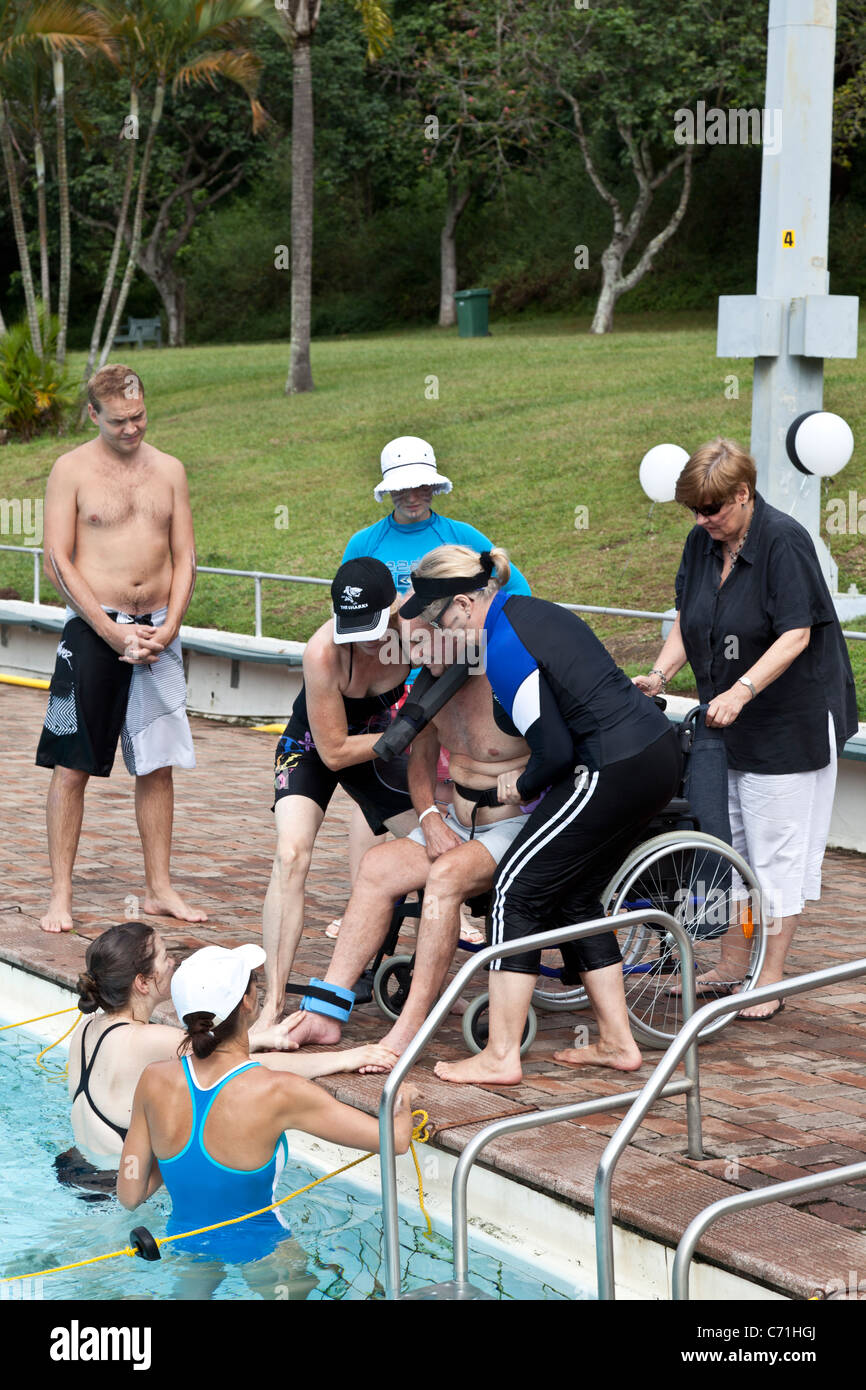 Acquired brain injury patients with disabilities participate in an ...