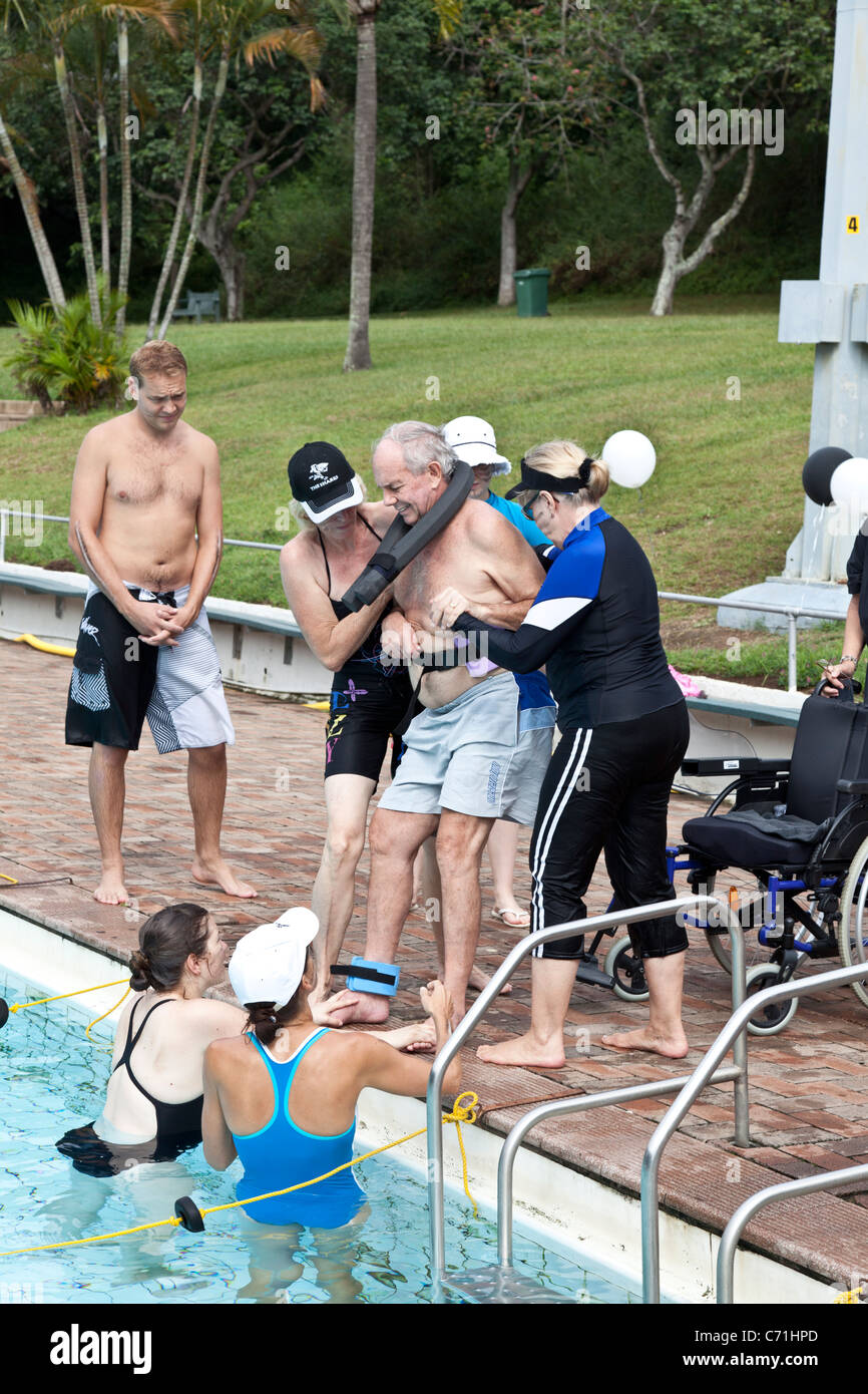 Acquired brain injury patients with disabilities participate in an ...