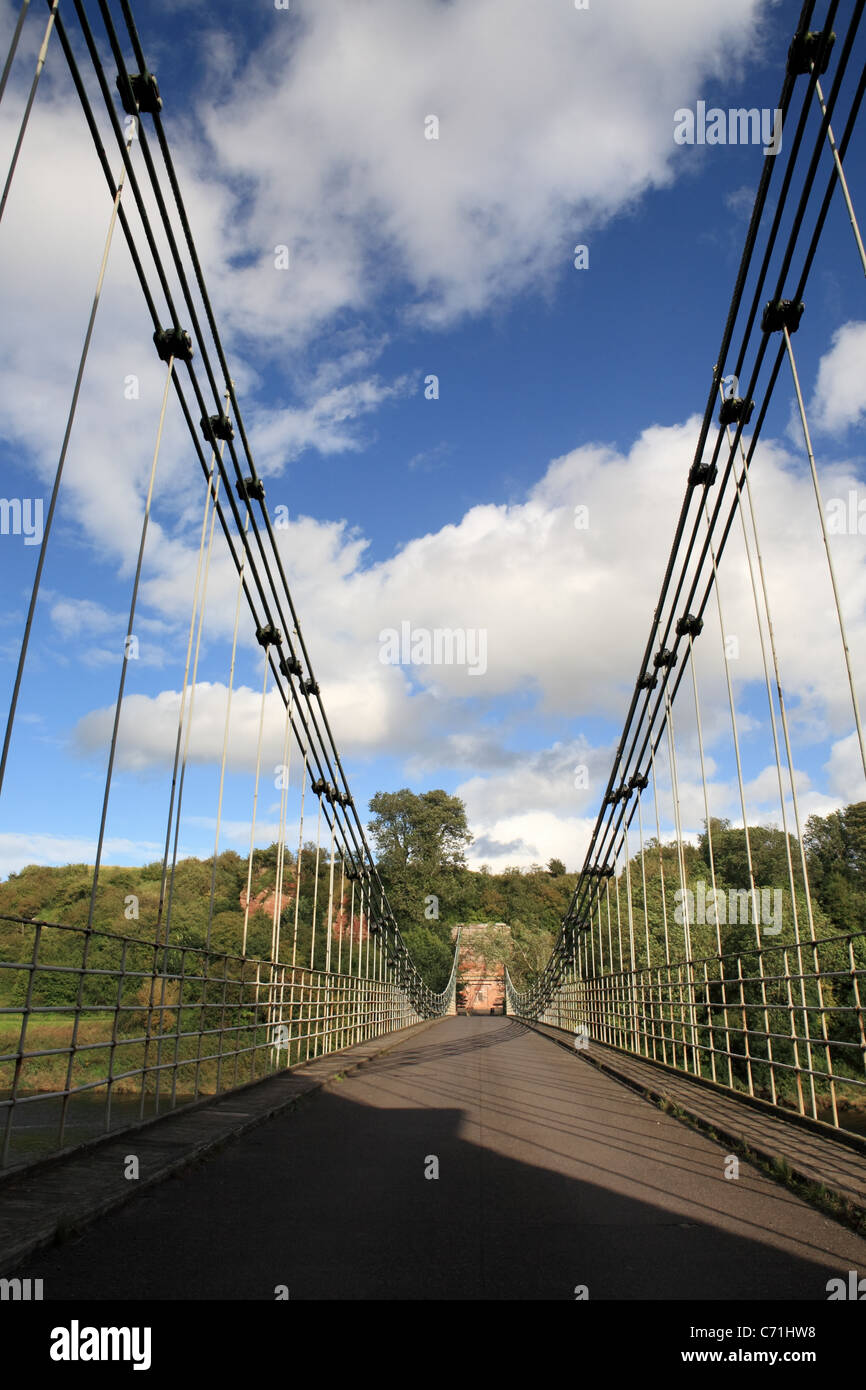 The Chain Bridge or Union Bridge, between Horncliffe in England and ...