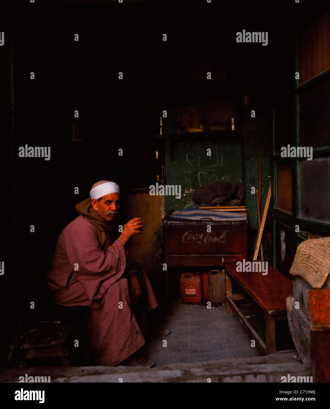 Tea Drinker, Cairo, Egypt Stock Photo - Alamy