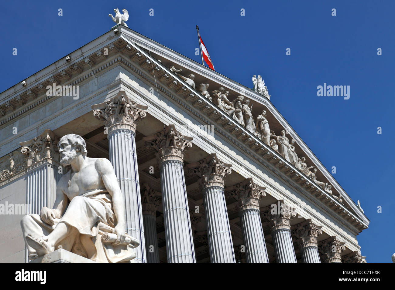 Austria, Vienna, Austrian Parliament Building Stock Photo - Alamy