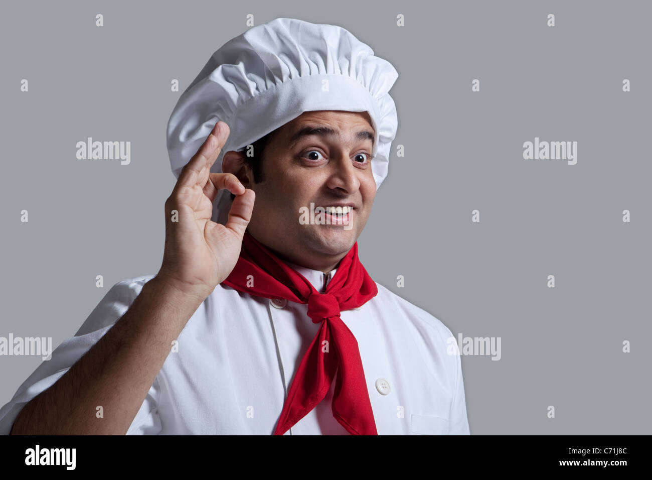 Chef giving the okay sign Stock Photo - Alamy