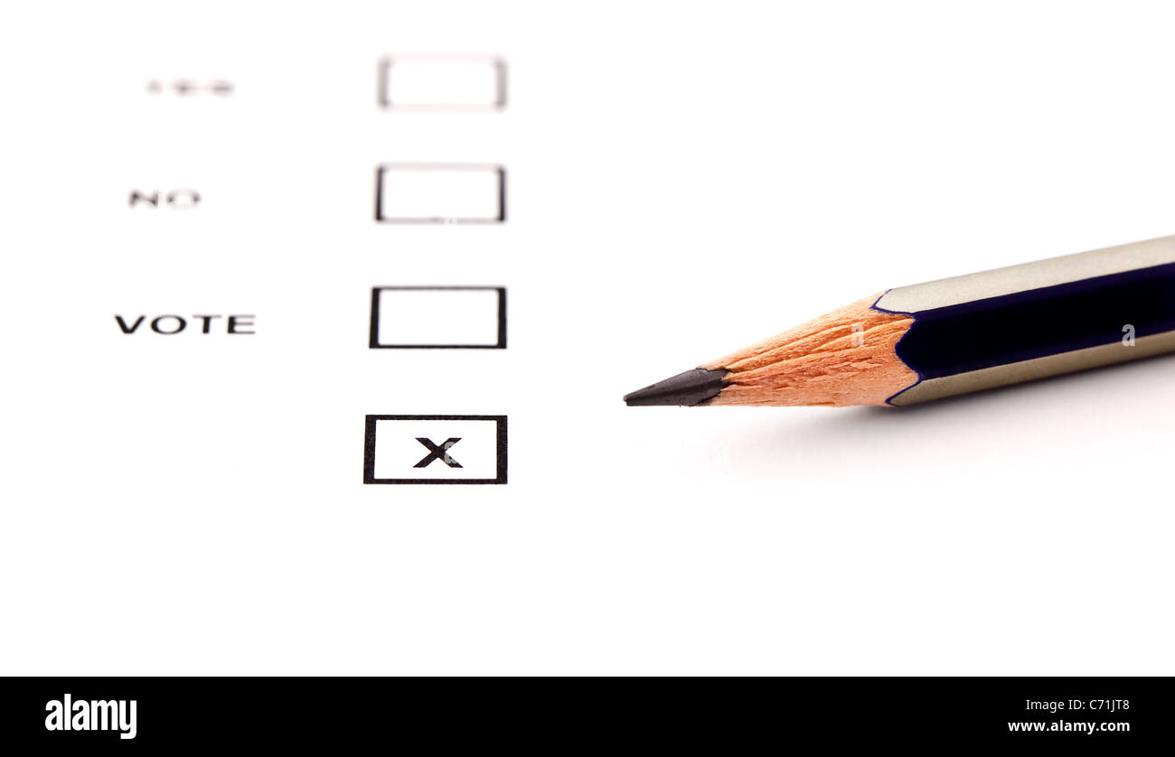 questionnaire on white paper with pencil Stock Photo - Alamy