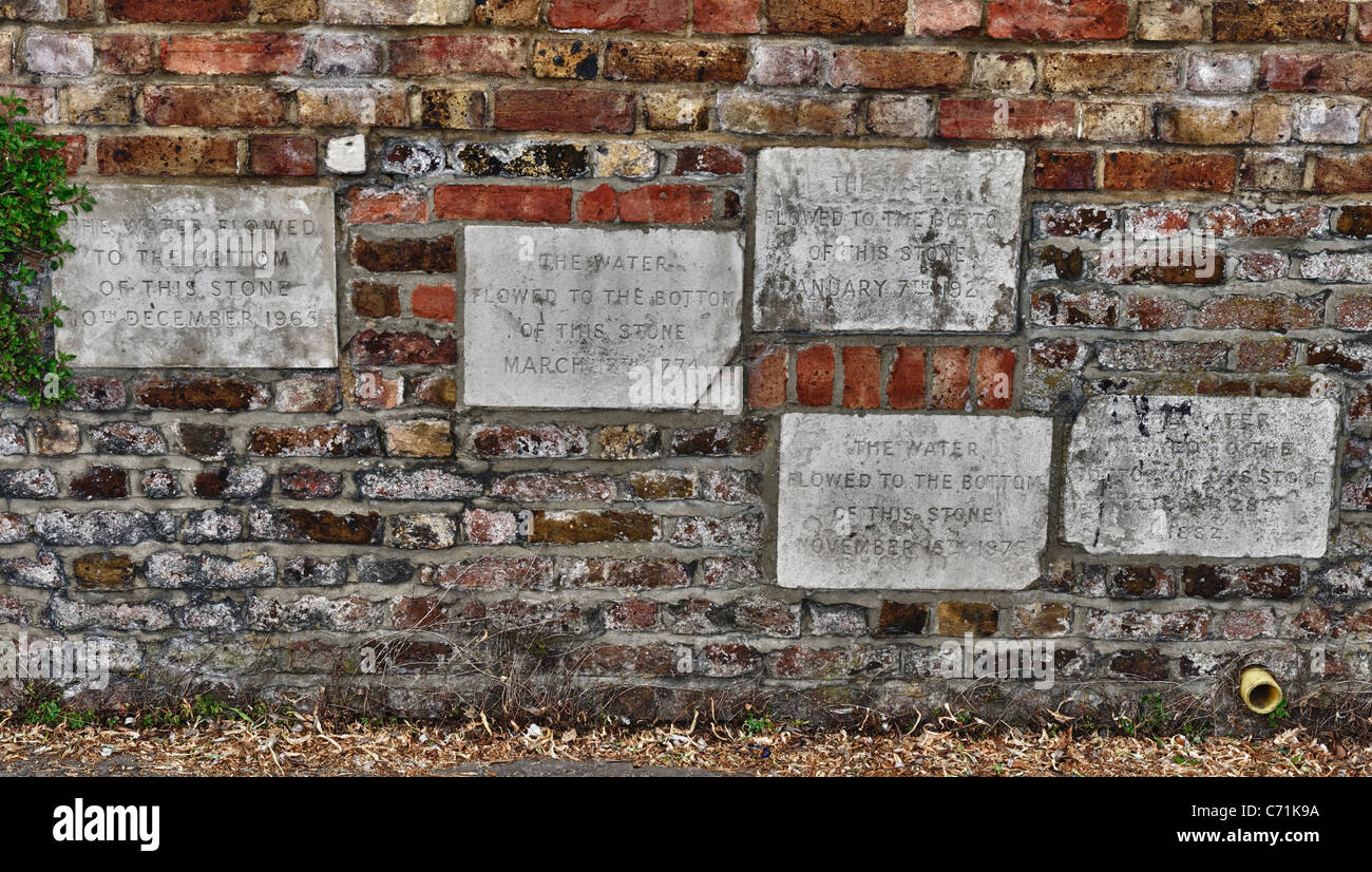 Flood level markers hi-res stock photography and images - Alamy