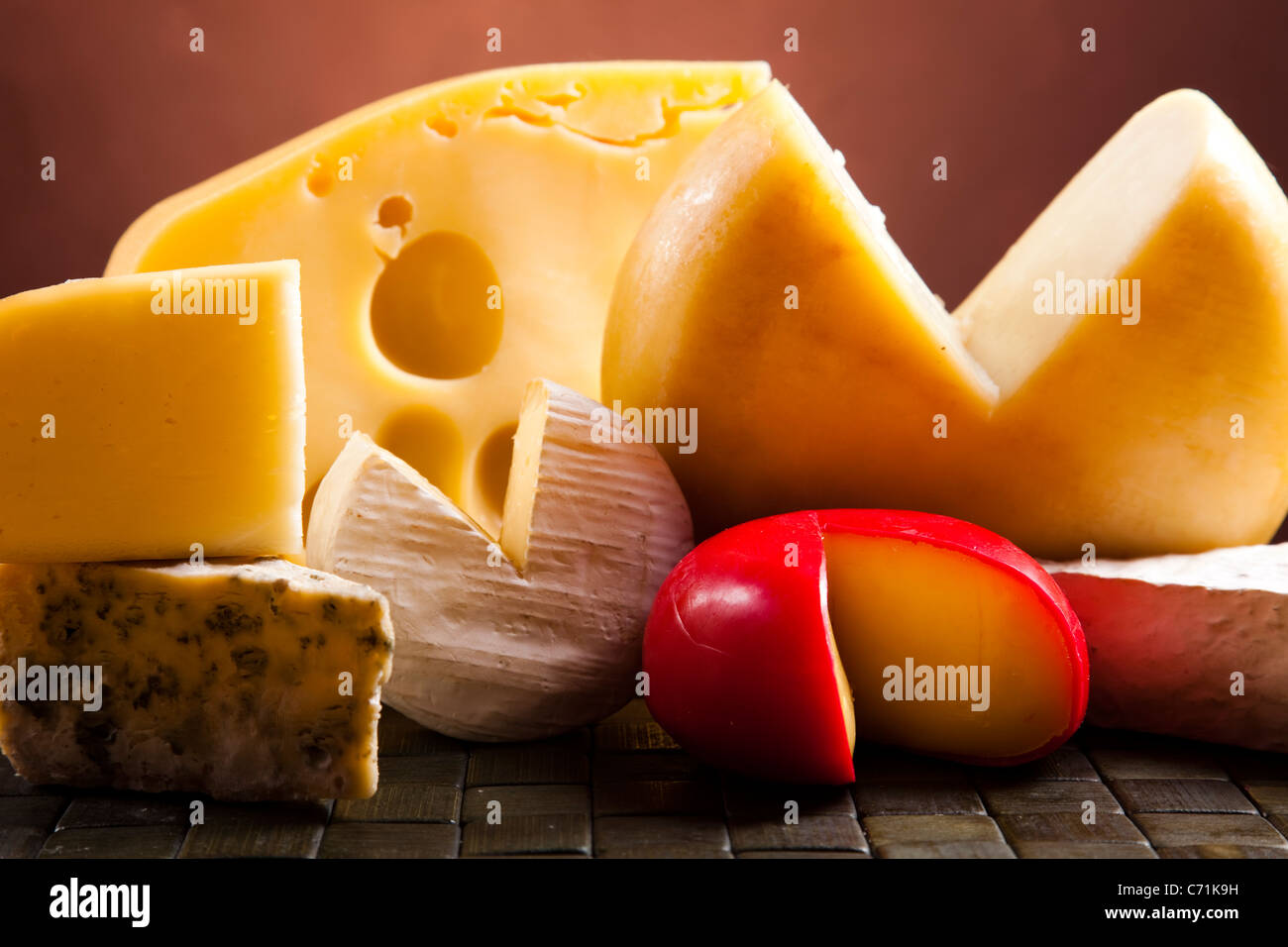 Cheese still life Stock Photo - Alamy