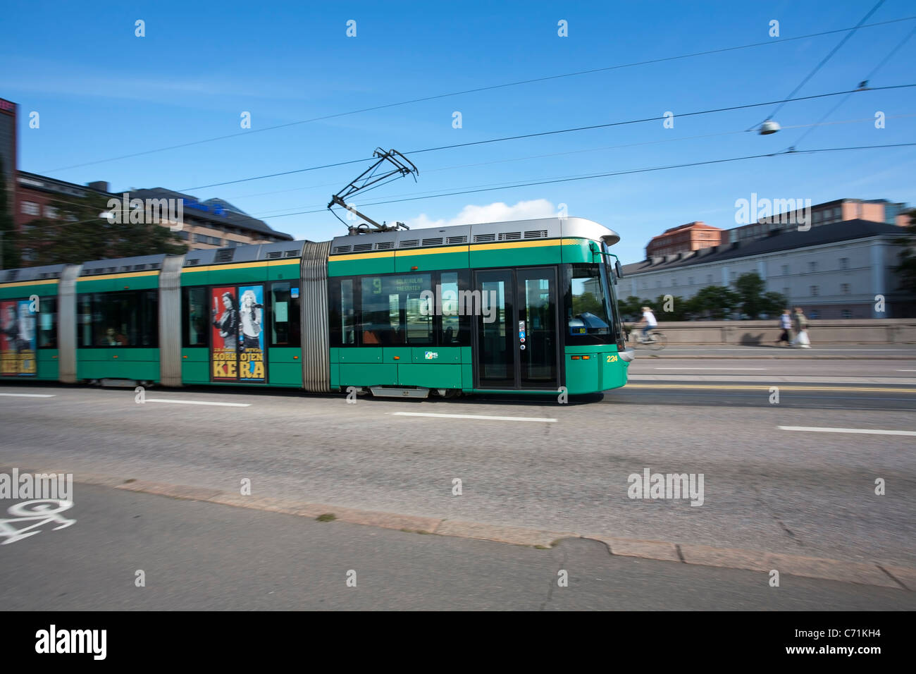 Tram in Helsinki Finland Stock Photo - Alamy