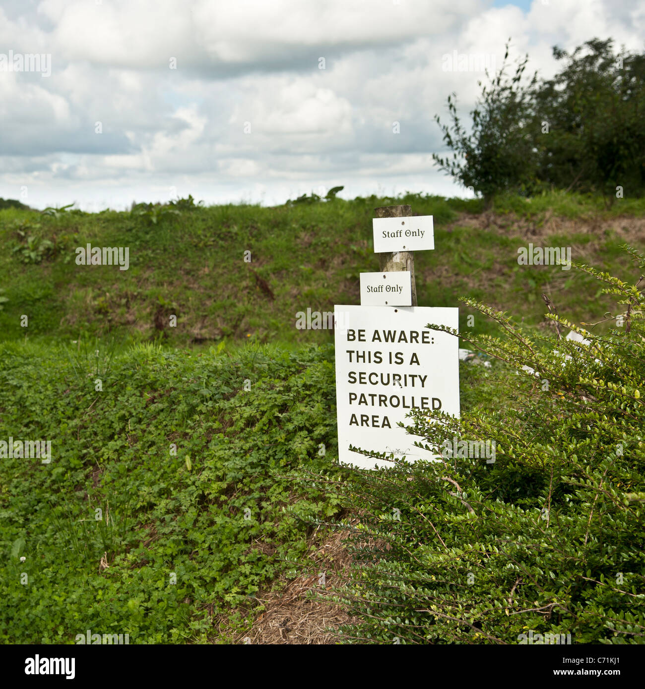 A Security patrolled area sign Bluestone National Park resort holiday ...