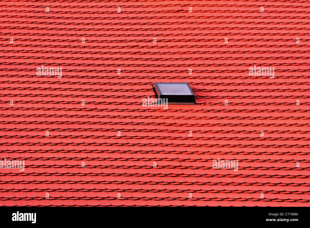 abstract background - red roof with one window Stock Photo - Alamy