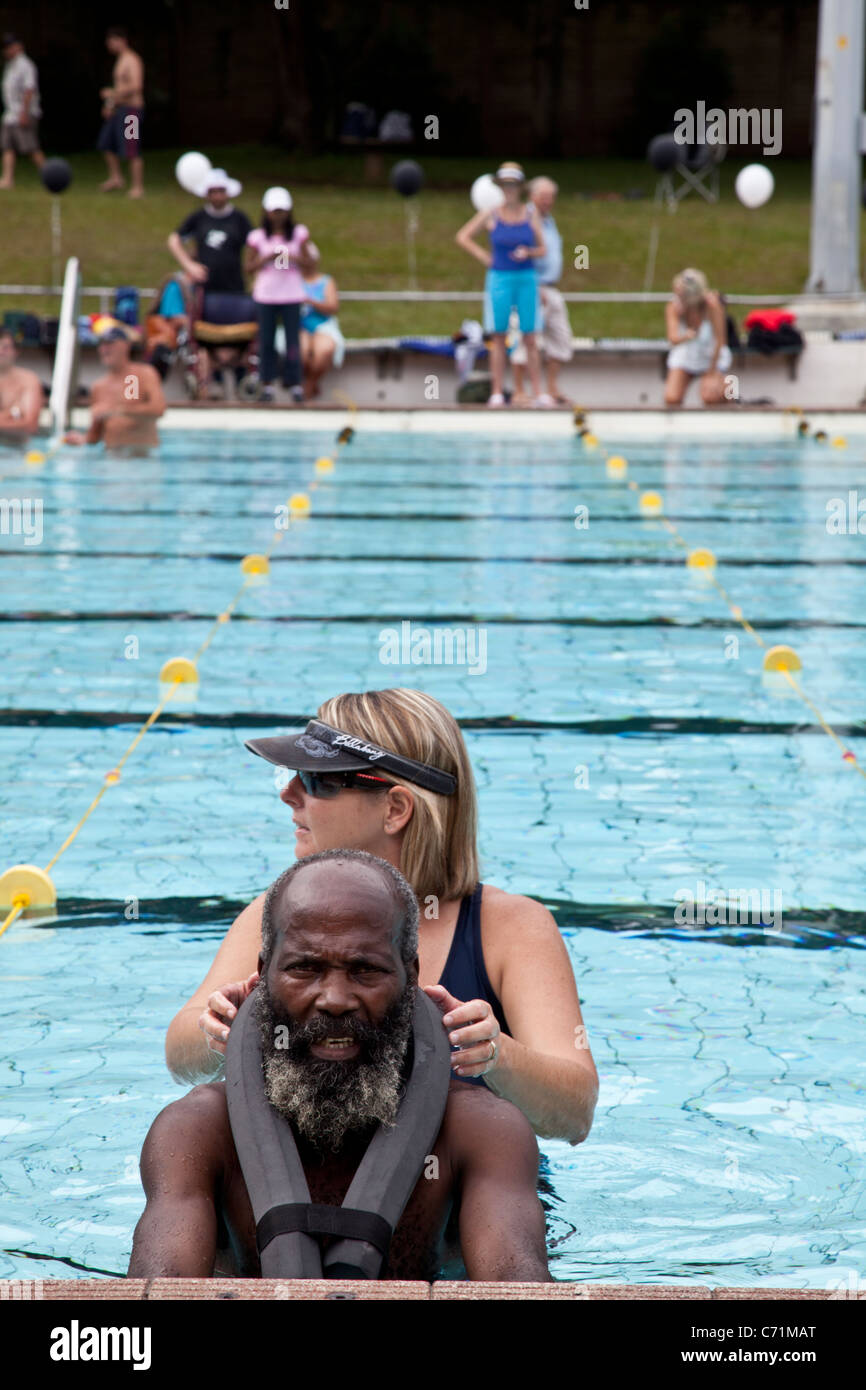 Acquired brain injury patients with disabilities participate in an ...