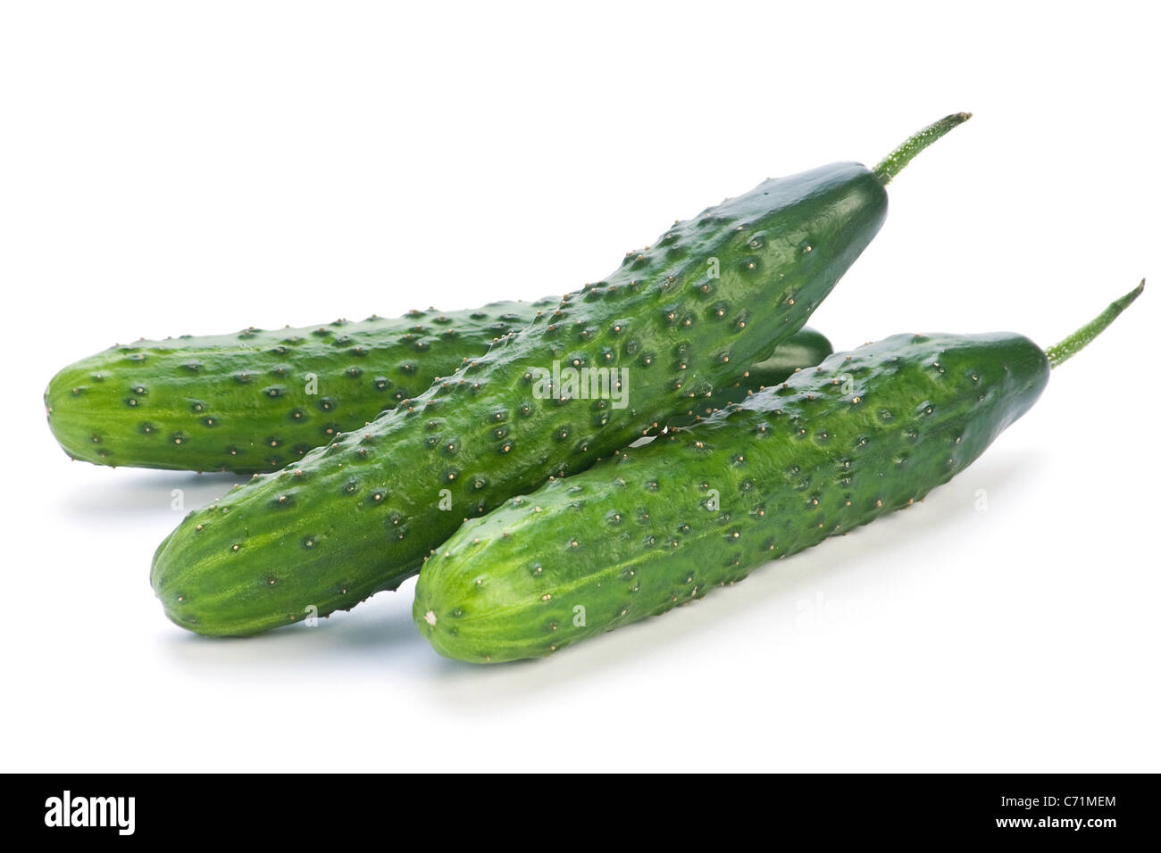 Green long cucumber fresh vegetable isolated on white Stock Photo - Alamy