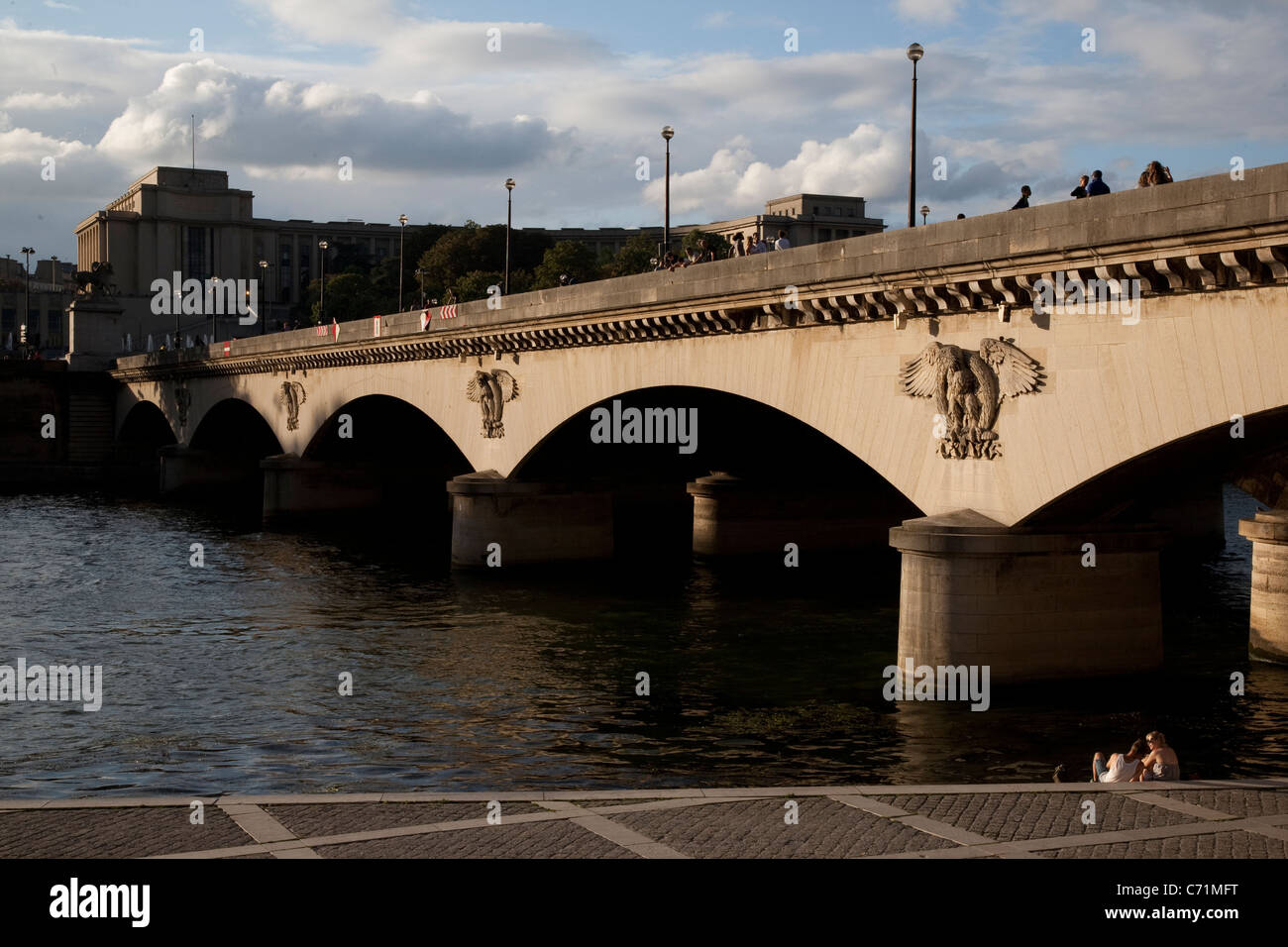 Tourists on the Pont d'Lena Bridge, Paris, France Stock Photo - Alamy