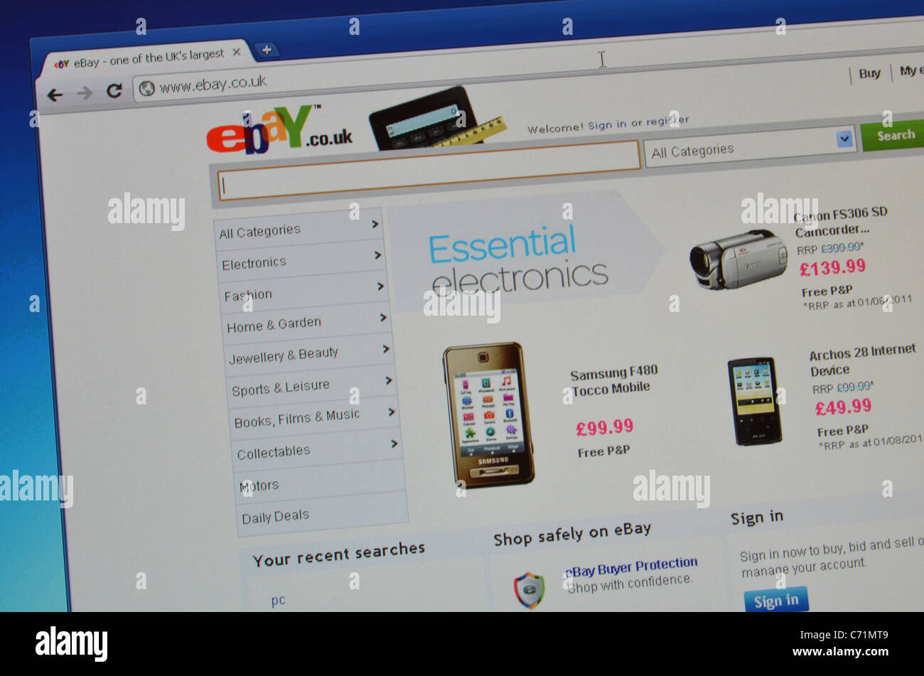 Ebay classifieds website screenshot Stock Photo - Alamy