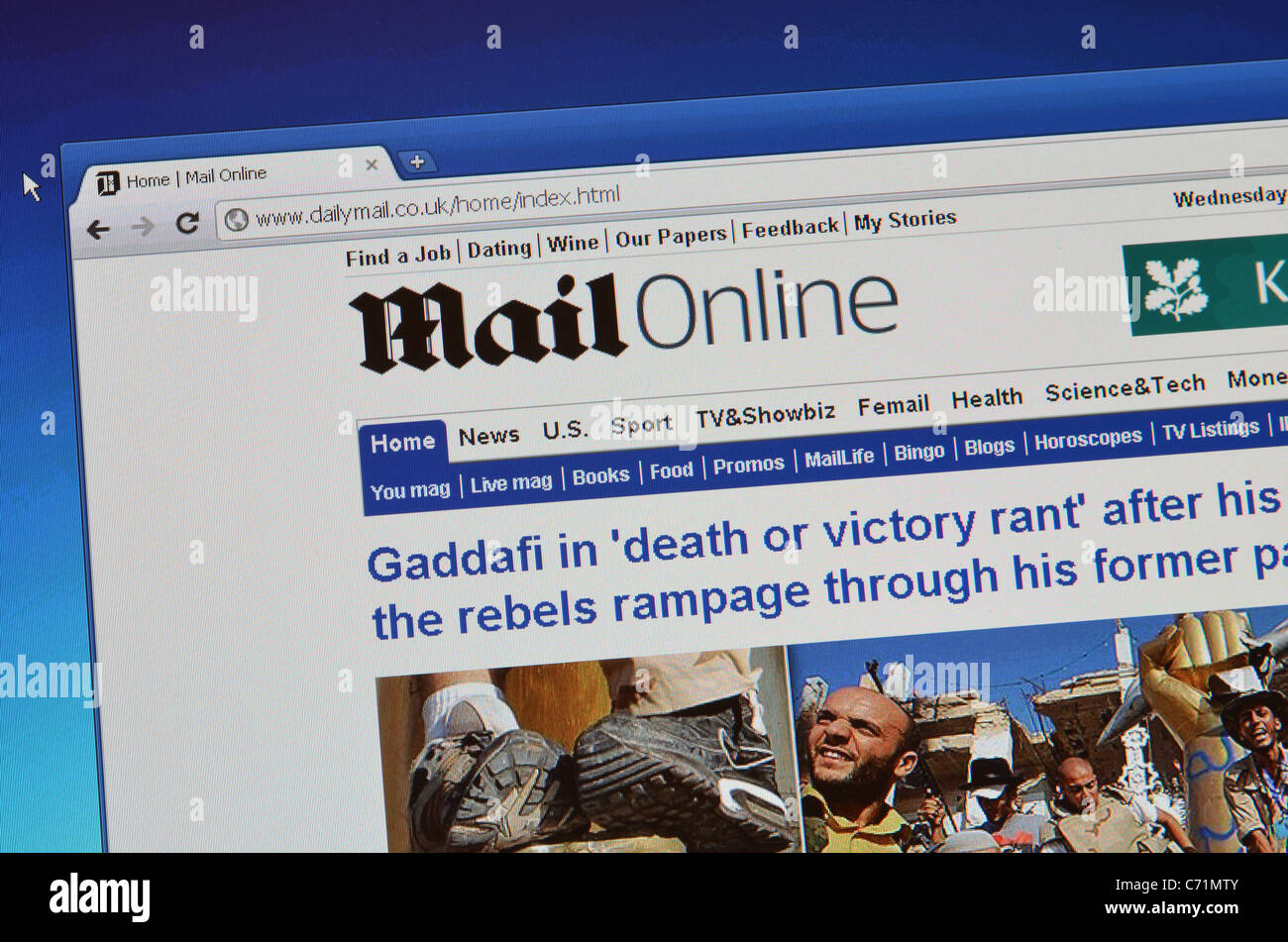 Mail Online screenshot Stock Photo - Alamy