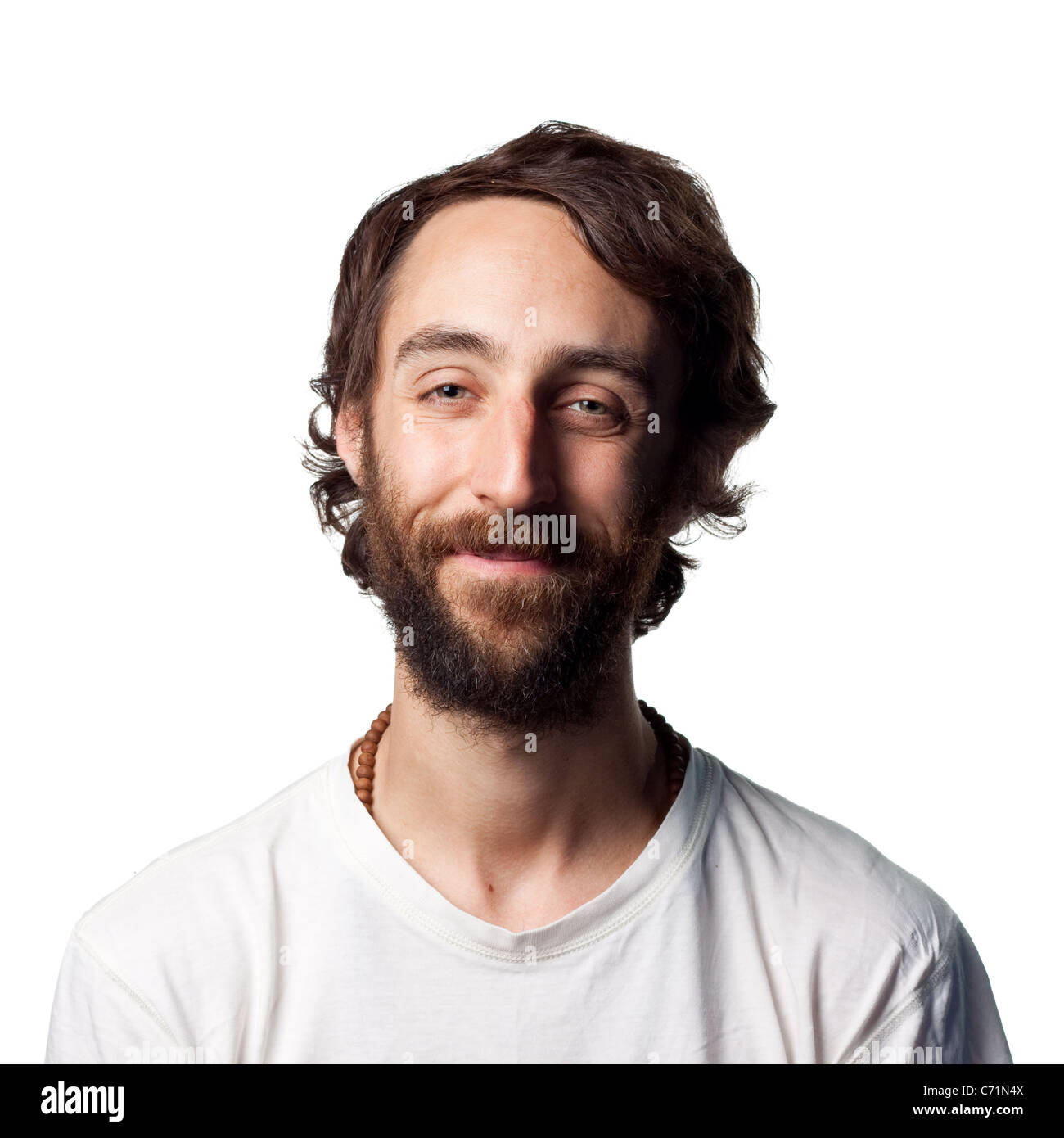 Man with beard smiles Stock Photo - Alamy