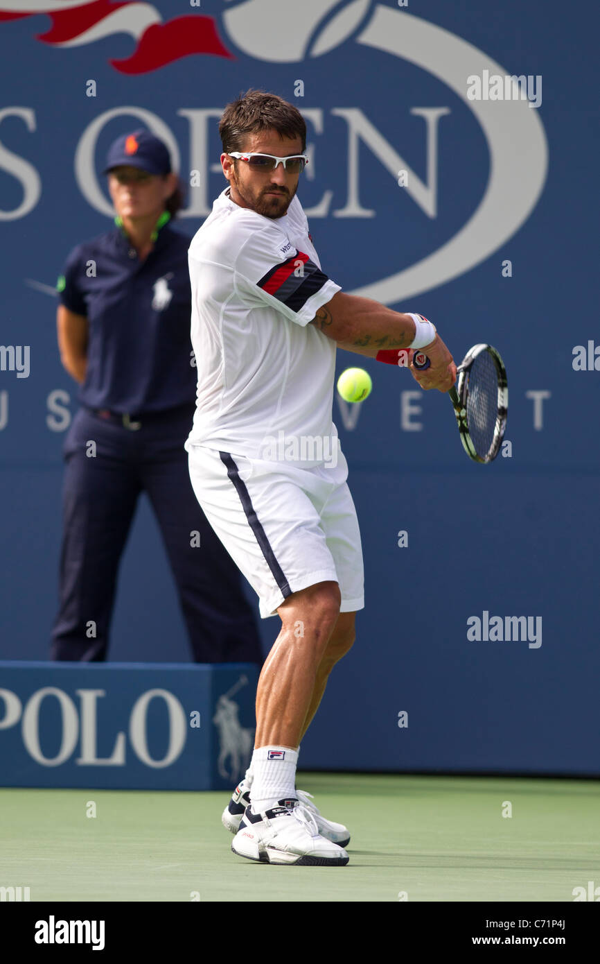 Janko Tipsarevic (SRB) competing at the 2011 US Open Tennis Stock Photo ...
