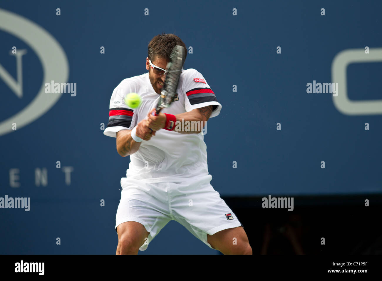 Janko Tipsarevic (SRB) competing at the 2011 US Open Tennis Stock Photo ...