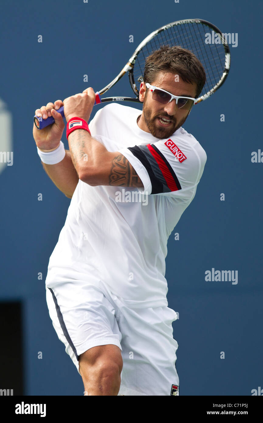 Janko Tipsarevic (SRB) competing at the 2011 US Open Tennis Stock Photo ...