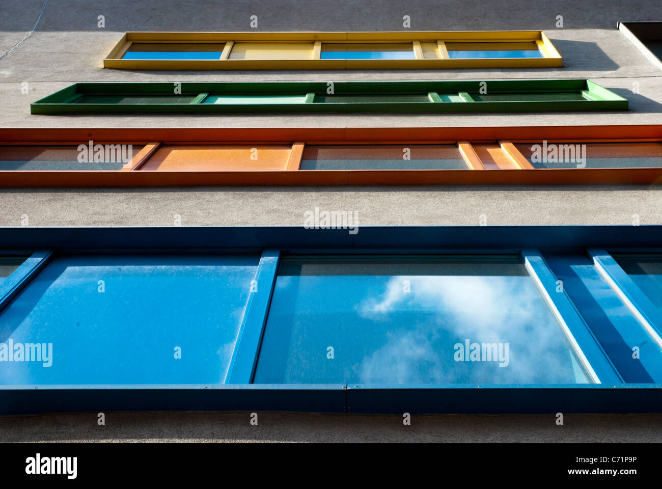 Coloured windows - London, England Stock Photo - Alamy