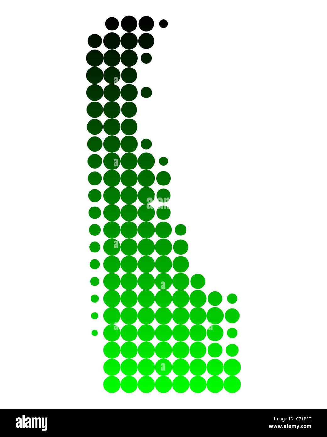 Map of Delaware Stock Photo - Alamy