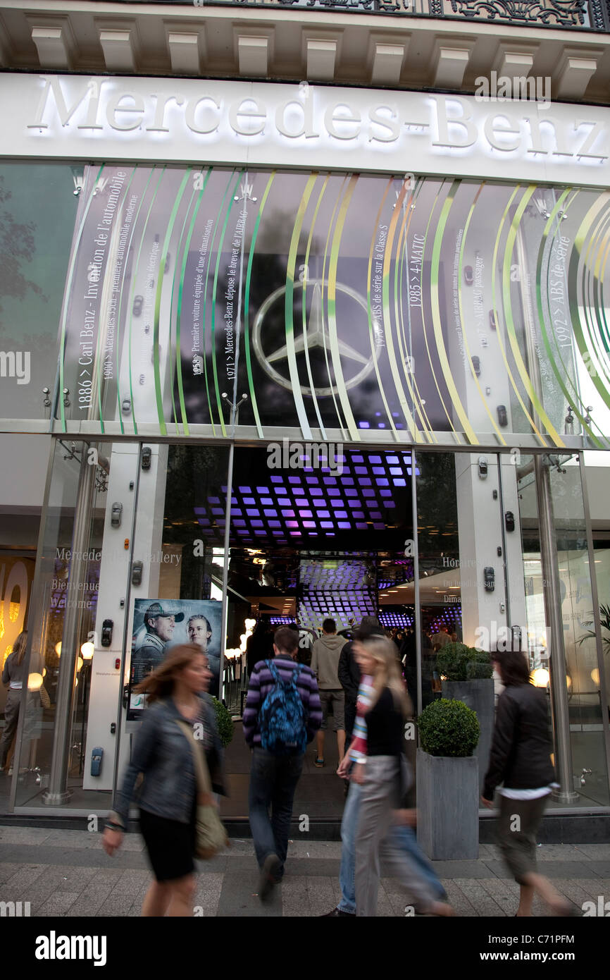 Mercedes-Benz Store on Champs-Elysees, Paris, France Stock Photo - Alamy