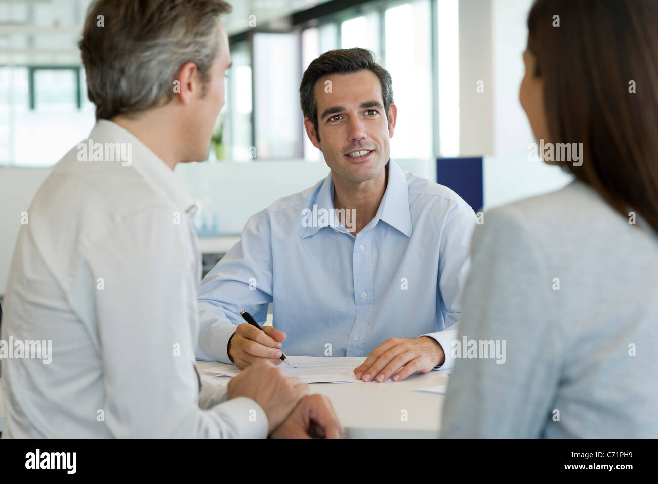 Businessman meeting with client Stock Photo - Alamy