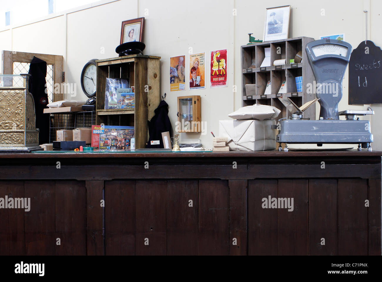 Post Office, recreating a provincil post office counter of the 1960's ...