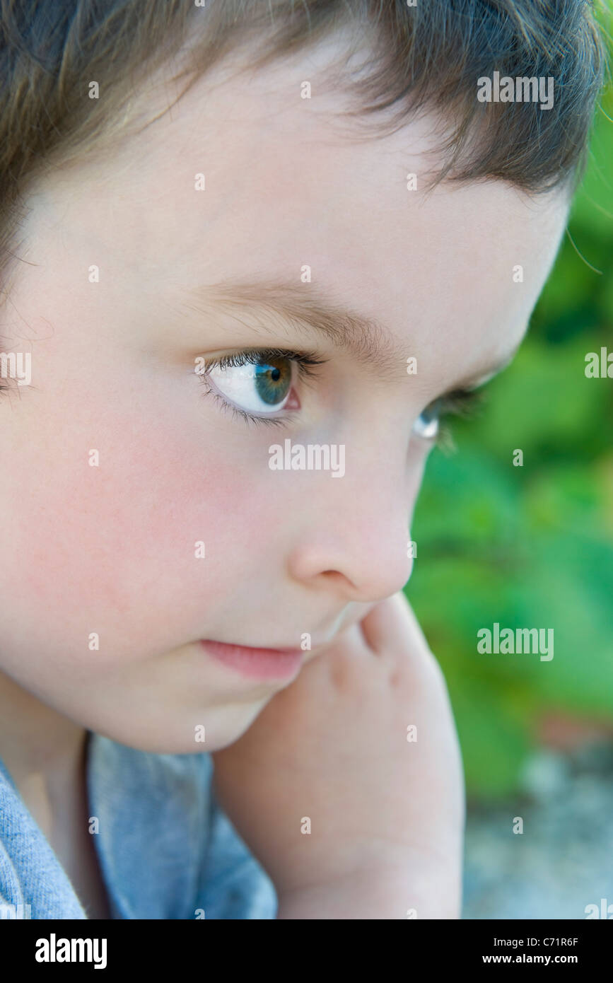 Boy in profile, portrait Stock Photo - Alamy