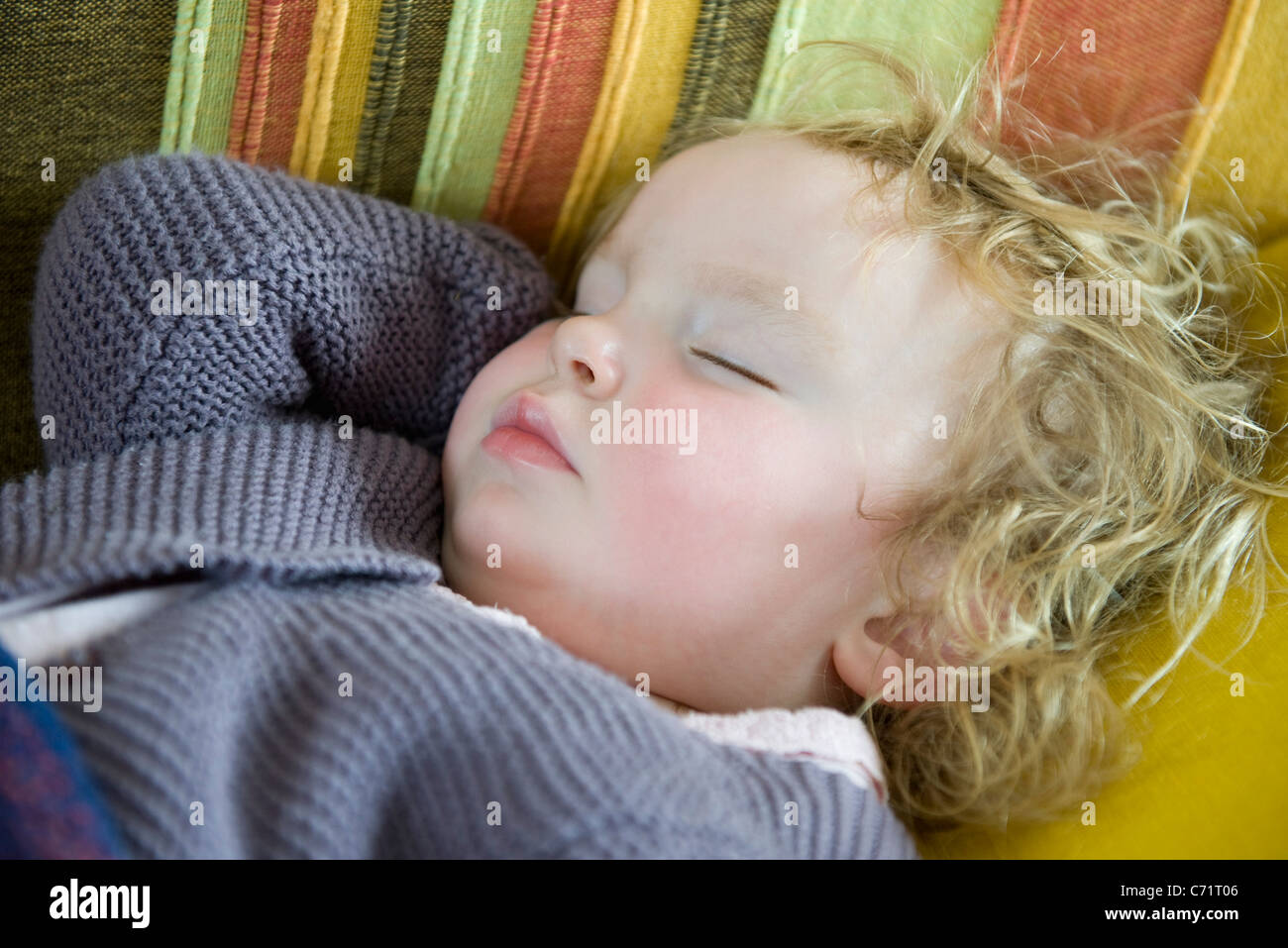 Baby girl sleeping, portrait Stock Photo - Alamy